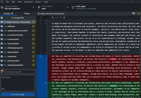 How to Contribute to the Handbook | Conservation Decisions Lab Handbook